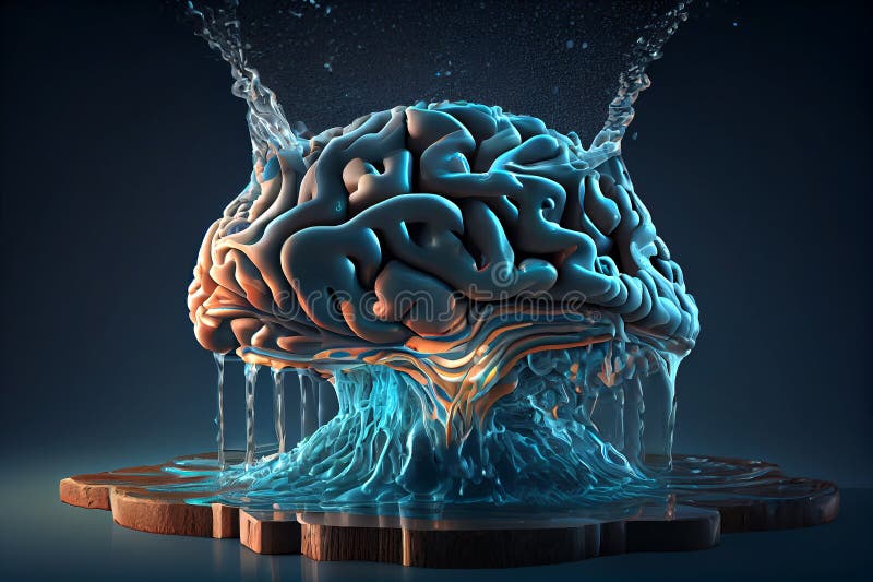 A Liquid Model of the Human Brain, Depicting the Complex Network of ...