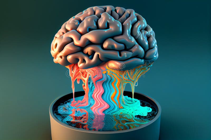 A Liquid Model of the Human Brain, Depicting the Complex Network of ...
