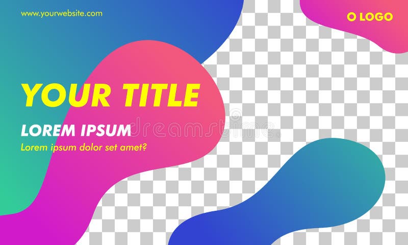 Liquid Modern Landscape Banner Template Gradient Style Stock ...