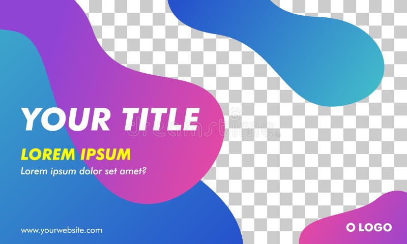 Liquid Modern Landscape Banner Template Gradient Style Stock ...