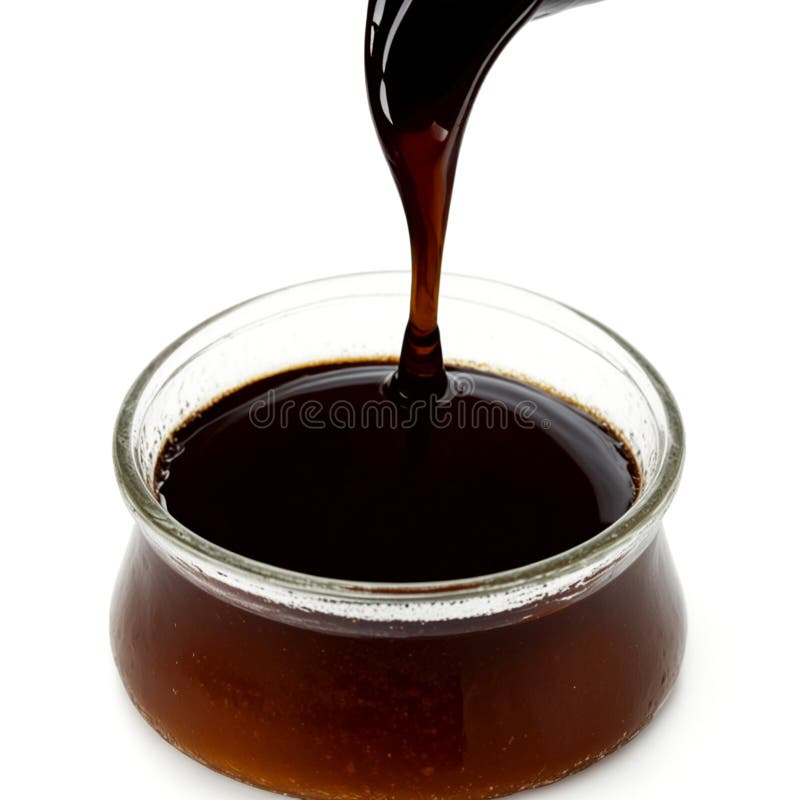 Liquid Molasses Over White Background Stock Illustration - Illustration ...