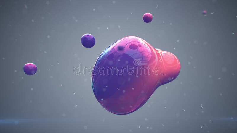 Liquid Molecule in Microworld 3D Rendering Illustration Stock ...