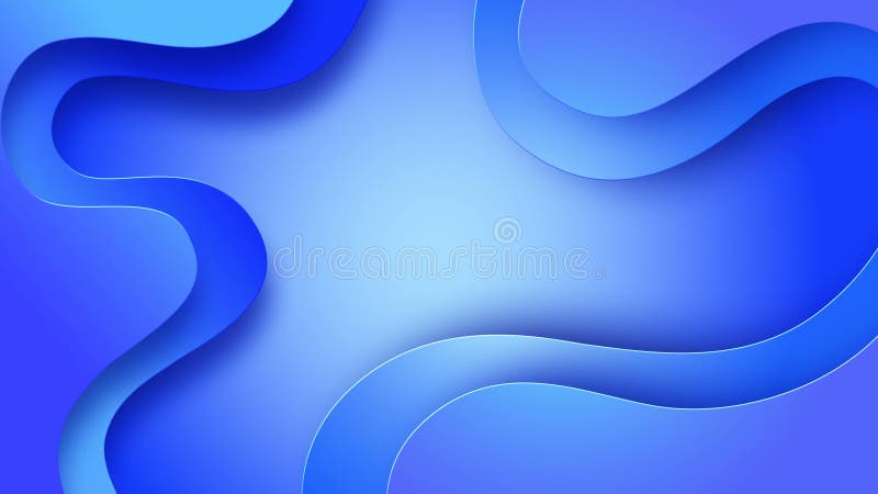 Liquid Morphing Wave Shapes Elegant Clean Blue Background, Copy Space ...
