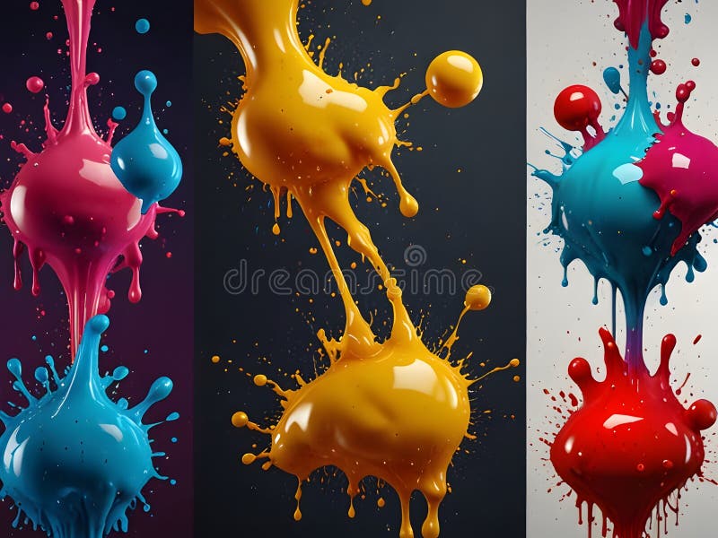 Liquid Motion: Dynamic Splash Designs for Versatile Overlaying Stock ...