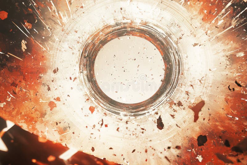 Liquid Motion and Explosion are Captured in an Abstract Circle Format ...