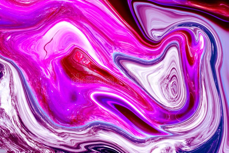 Liquid Neon Wave Texture Pattern. Fluid Abstract Art B Stock Photo ...