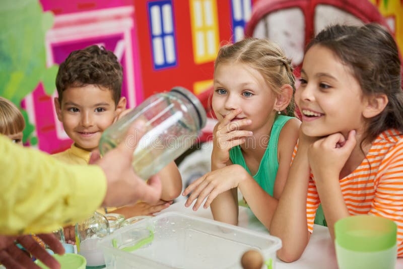 Liquid Nitrogen Experiment for Kids. Stock Photo - Image of animation ...