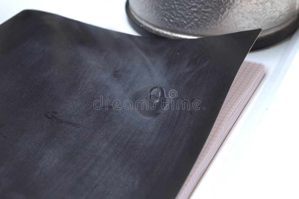 Liquid Nitrogen on Notebook Paper Stock Photo - Image of pattern, black ...
