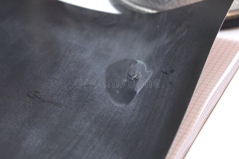 Liquid Nitrogen on Notebook Paper Stock Photo - Image of experiment ...