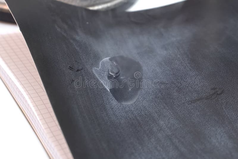 Liquid Nitrogen on Notebook Paper Stock Photo - Image of blue, climate ...