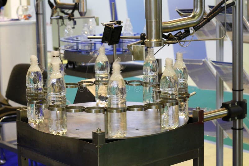 Liquid Nitrogen Supply System for Plastic Bottles Stock Image - Image ...