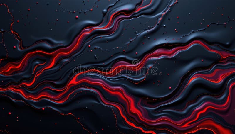 Liquid Obsidian Flame Gradient: Molten Black with Shifting Crimson ...