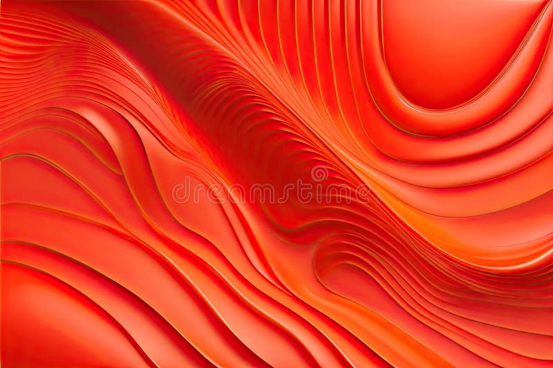 Liquid Orange Red Wavy Plastic Texture Wrinkle Background Generative AI ...