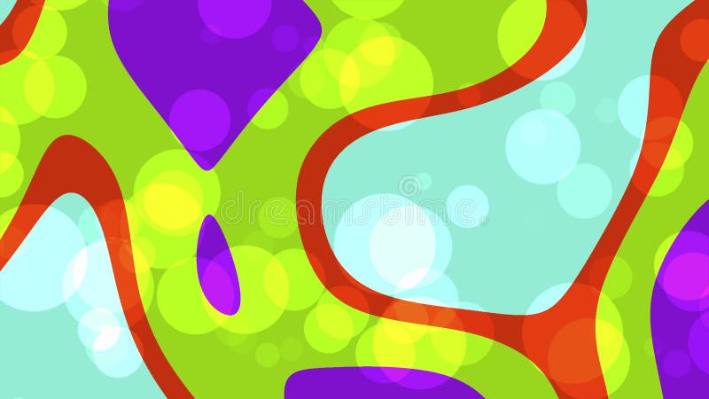 Liquid Overlays Create an Abstract Pattern with Green Red Purple and ...