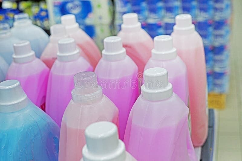 Liquid Packed in Plastic Containers for Cars Stock Image - Image of ...