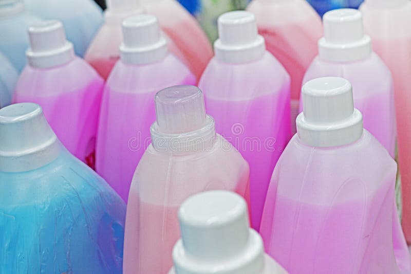Liquid Packed in Plastic Containers for Cars Stock Photo - Image of ...
