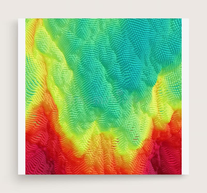 Liquid Paint Abstraction. Art Design. Texture with Dynamic Particles ...