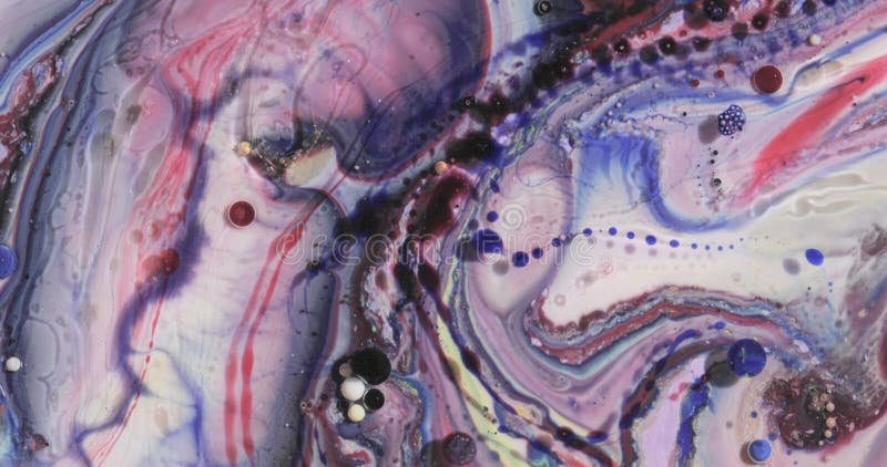 Liquid Paint Mixing Artwork with Splash and Swirl Stock Footage - Video ...