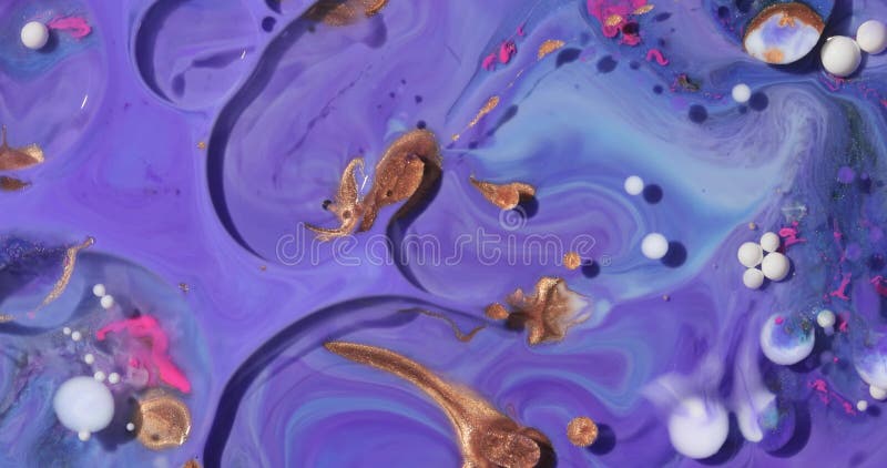 Liquid Paint Mixing Artwork with Splash and Swirl Stock Footage - Video ...