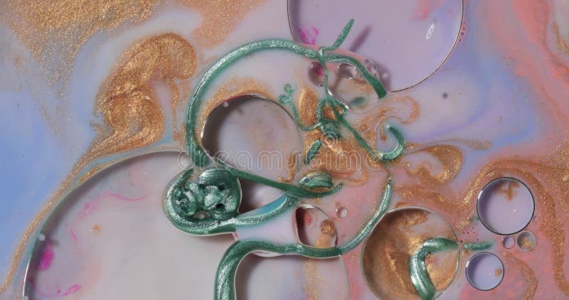 Liquid Paint Mixing Artwork with Splash and Swirl Stock Footage - Video ...