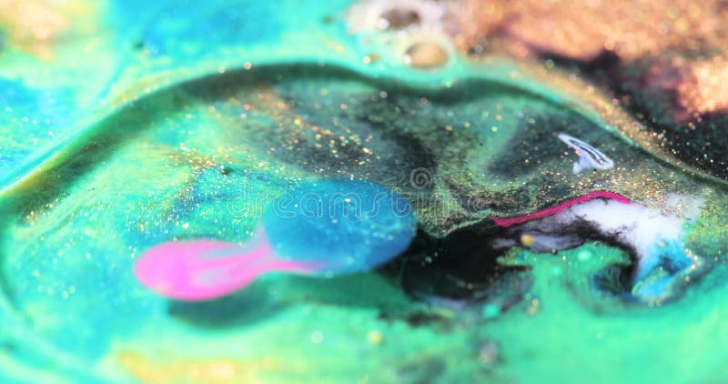 Liquid Paint Mixing Artwork with Splash and Swirl Stock Video - Video ...