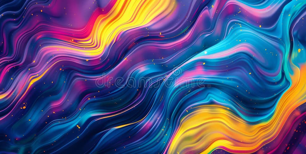 Liquid Paint Pattern in Abstract Color Flow Retro Vibrant Noise Texture ...