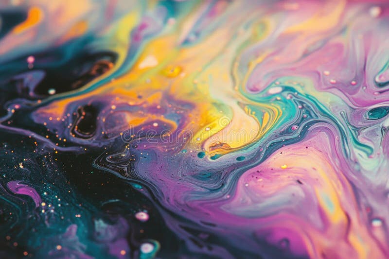 Liquid Painting Close-Up stock photo. Image of effects - 377432862