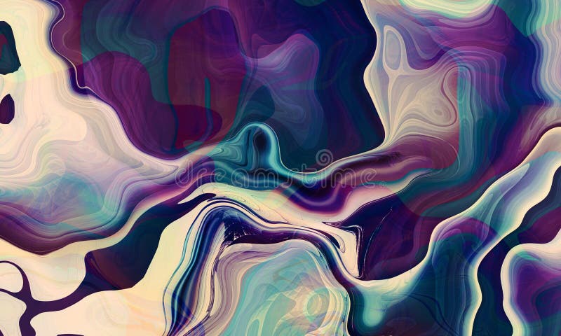 Liquid Paints Ebru Wave Art Style - Marbled Suminagashi Pattern Stock ...