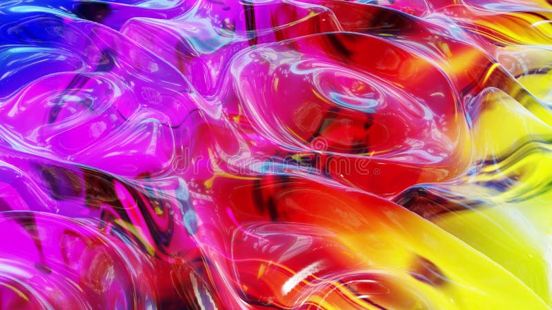 Liquid Pattern Like Waves. 3D Stylish Abstract Multicolor Bg of Wavy ...