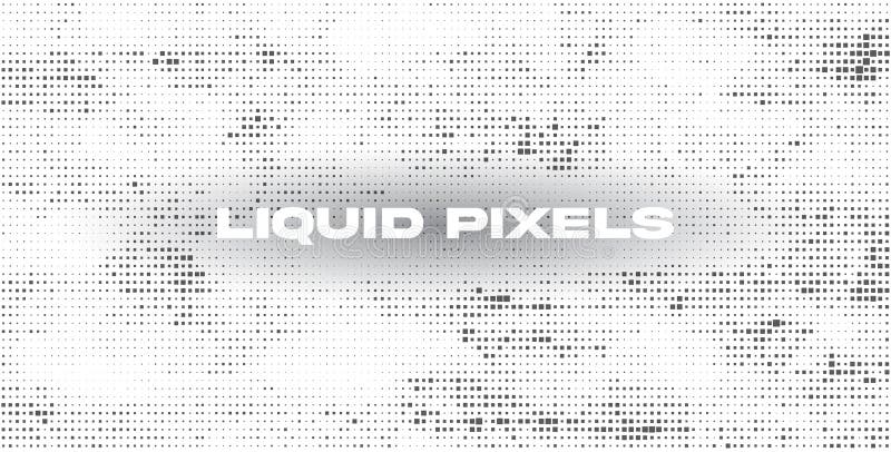 Liquid Pixels. Digital Pixel Grid Background. Cyber Technology. Data Stream Visualization. AI ...