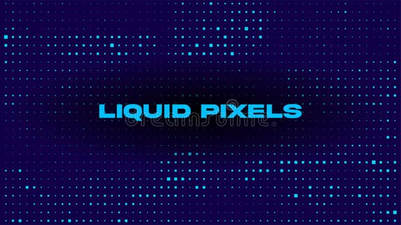 Liquid Pixels. Digital Pixel Grid Background. Cyber Technology Display ...