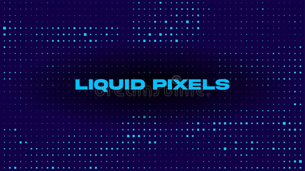 Liquid Pixels. Digital Pixel Grid Background. Cyber Technology Display ...