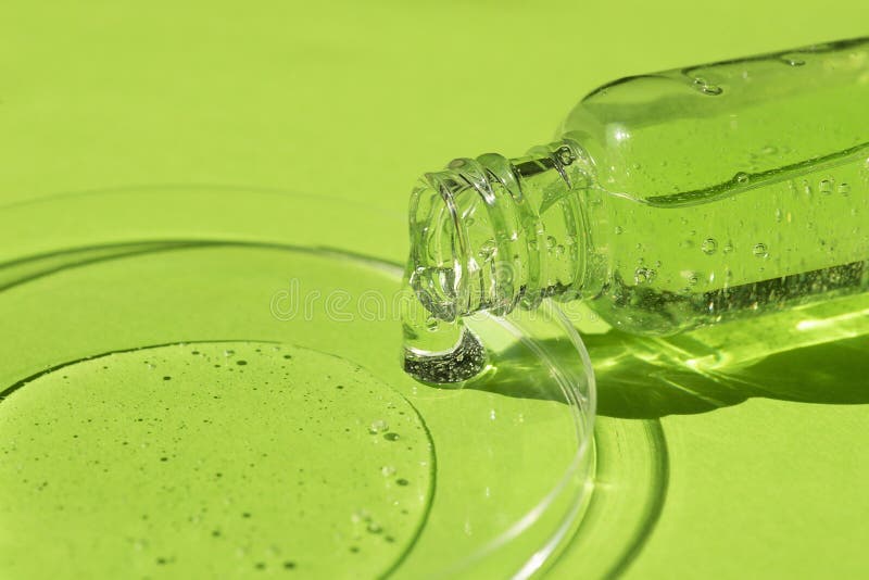 Bottle and Petri Dish on Periodic Table of Chemical Elements, Flat Lay ...