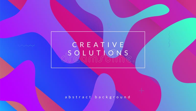 Liquid Poster. Pink Memphis Shape. Flow Modern Banner Stock Vector ...