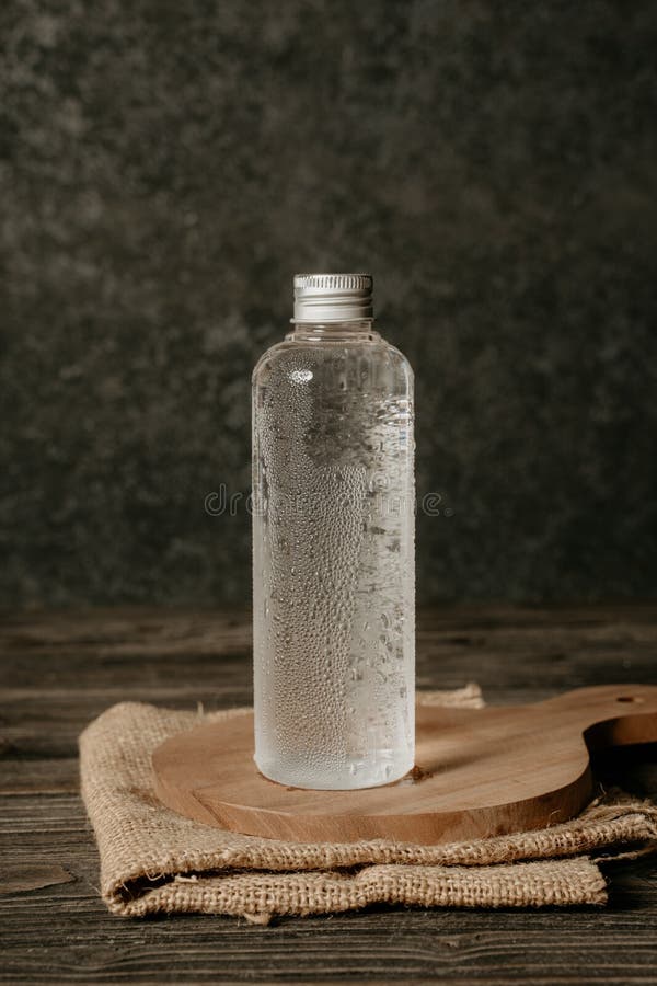 Liquid Product on Blank Plastic Container Bottle Stock Image - Image of ...