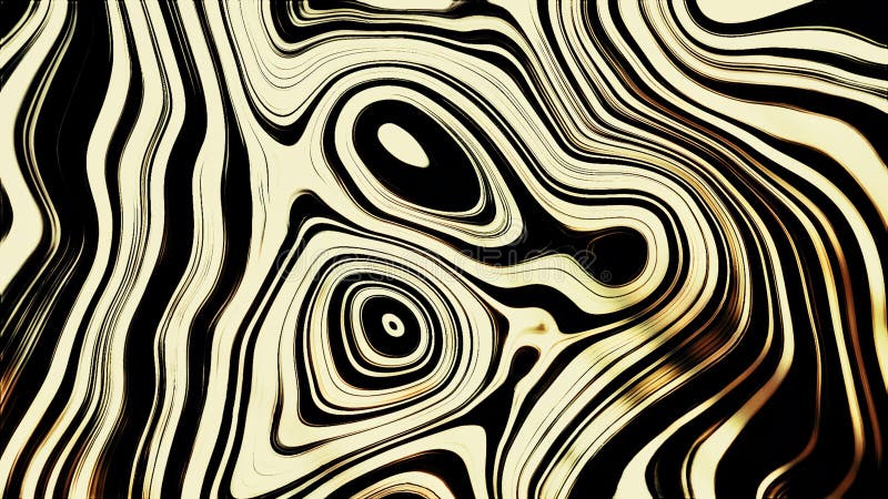 Liquid Psychedelic Pattern of Curved Lines. Motion. Moving Liquid ...