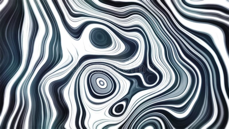 Liquid Psychedelic Pattern of Curved Lines. Motion. Moving Liquid ...