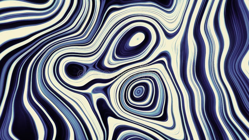 Liquid Psychedelic Pattern of Curved Lines. Motion. Moving Liquid ...