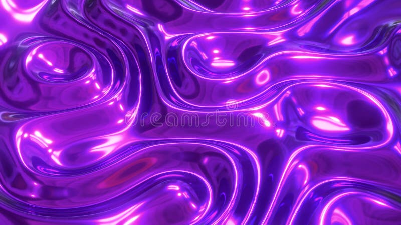 Liquid Purple Chrome Waves Background, Shiny and Lustrous Metal Pattern ...