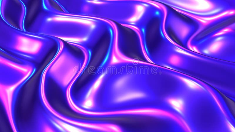 Liquid Purple Chrome Waves Background, Shiny and Lustrous Metal Pattern ...