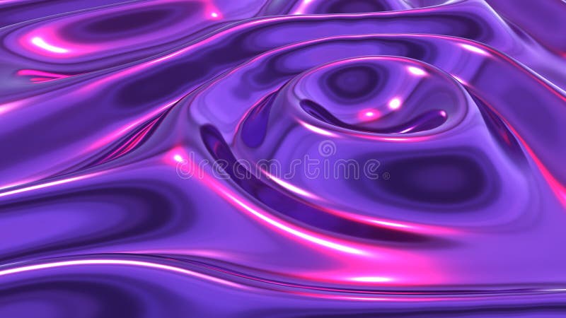 Liquid Purple Chrome Waves Background, Shiny and Lustrous Metal Pattern ...