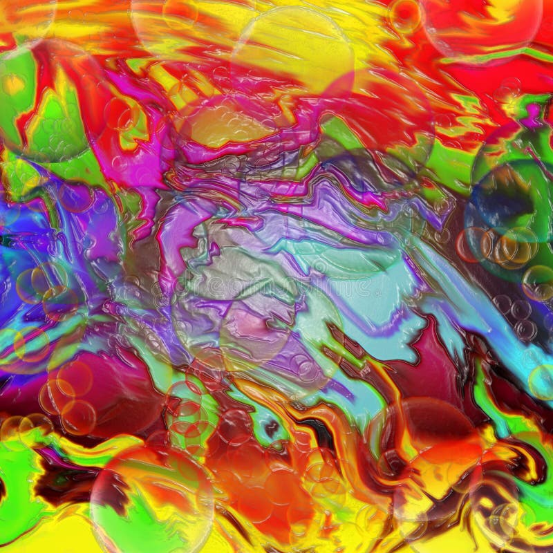 Liquid Rainbow with Ripples Stock Illustration - Illustration of ...