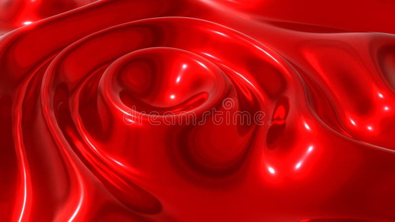 Liquid Red Chrome Waves Background, Shiny and Lustrous Metal Pattern ...