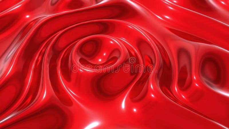 Liquid Red Chrome Waves Background, Shiny and Lustrous Metal Pattern ...