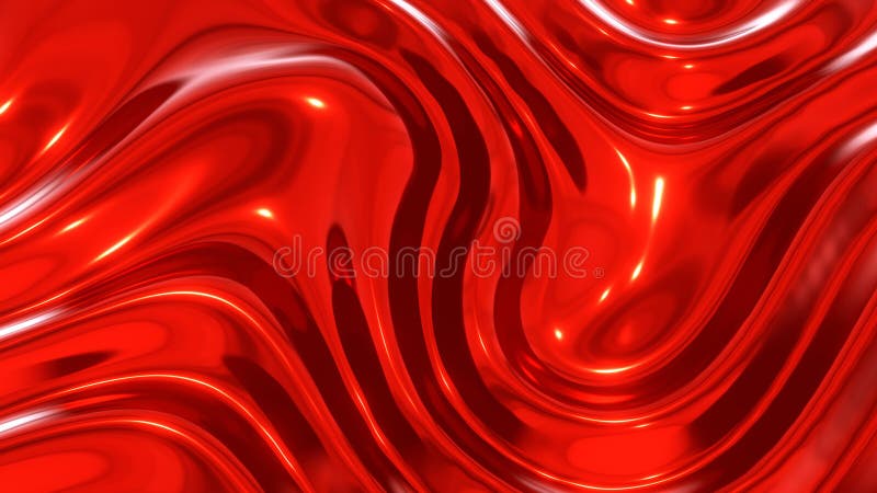 Liquid Red Chrome Waves Background, Shiny and Lustrous Metal Pattern ...