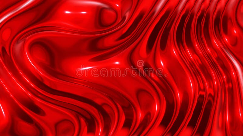Liquid Red Chrome Waves Background, Shiny and Lustrous Metal Pattern ...