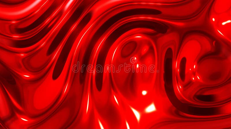 Liquid Red Chrome Waves Background, Shiny and Lustrous Metal Pattern ...