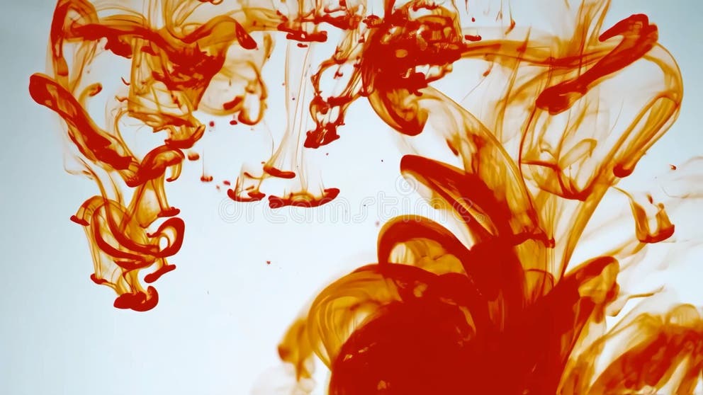Liquid Crimson Paint Creates Mesmerizing Flowing Ink Patterns in a ...