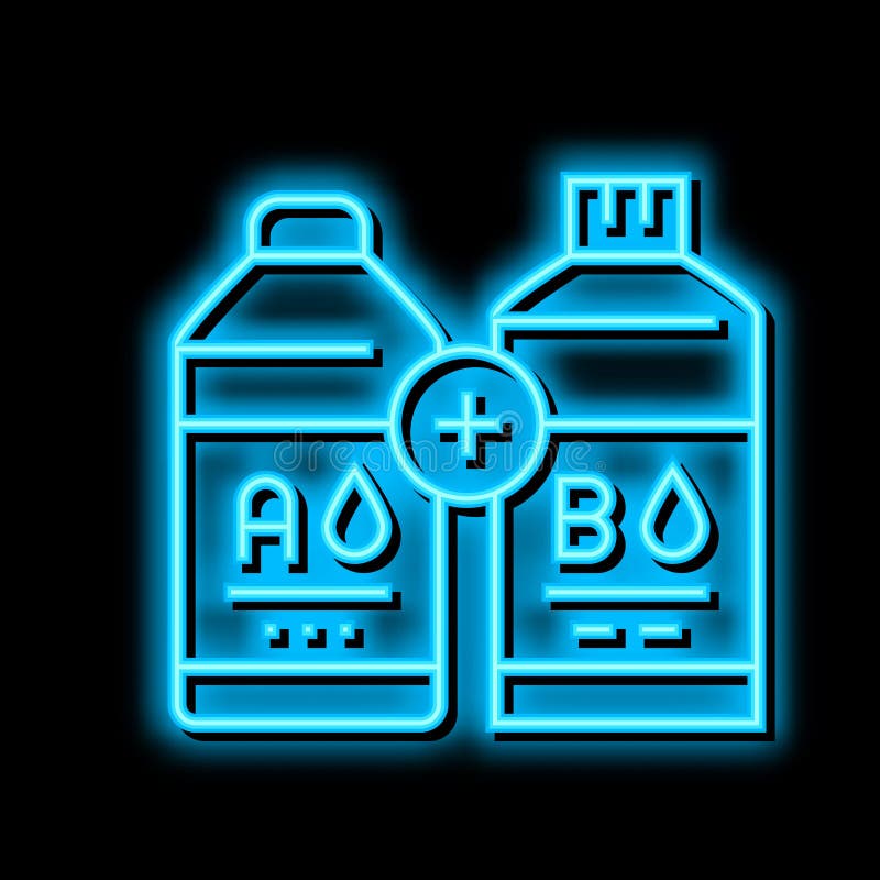 Liquid Resin Art Neon Glow Icon Illustration Stock Vector ...