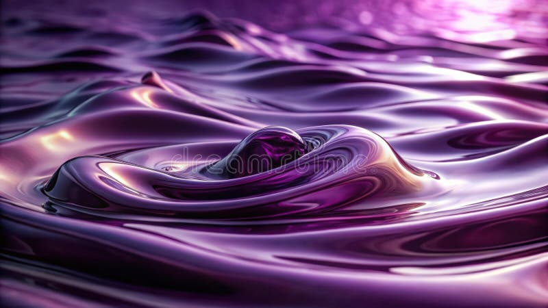 Liquid Ripple Reflections a Deep Purple Abstract with Smooth ...